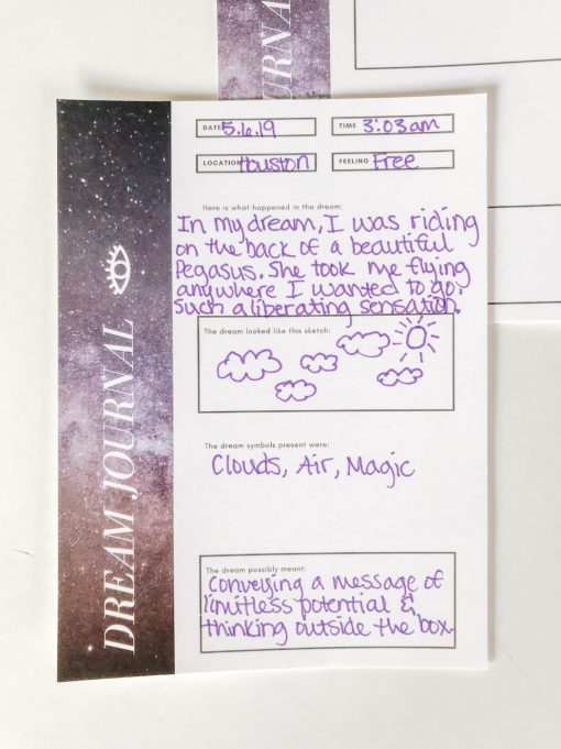 Free Dream Journal Printable