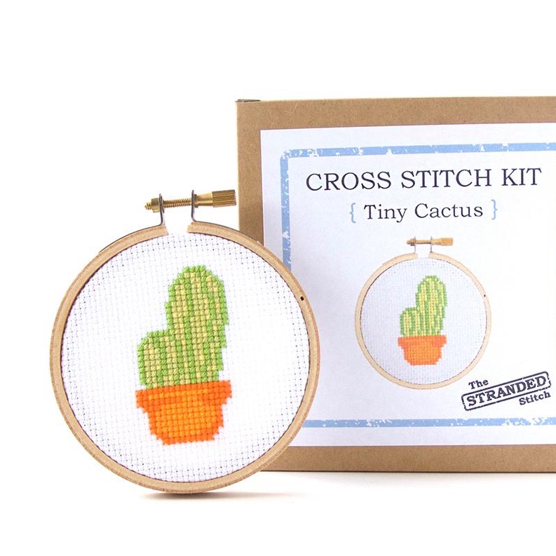 DIY Kit, Potted Cactus Cross Stitch Kit