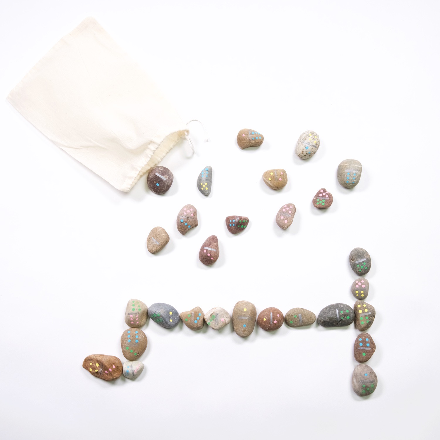 DIY Painted Rock Dominoes Set