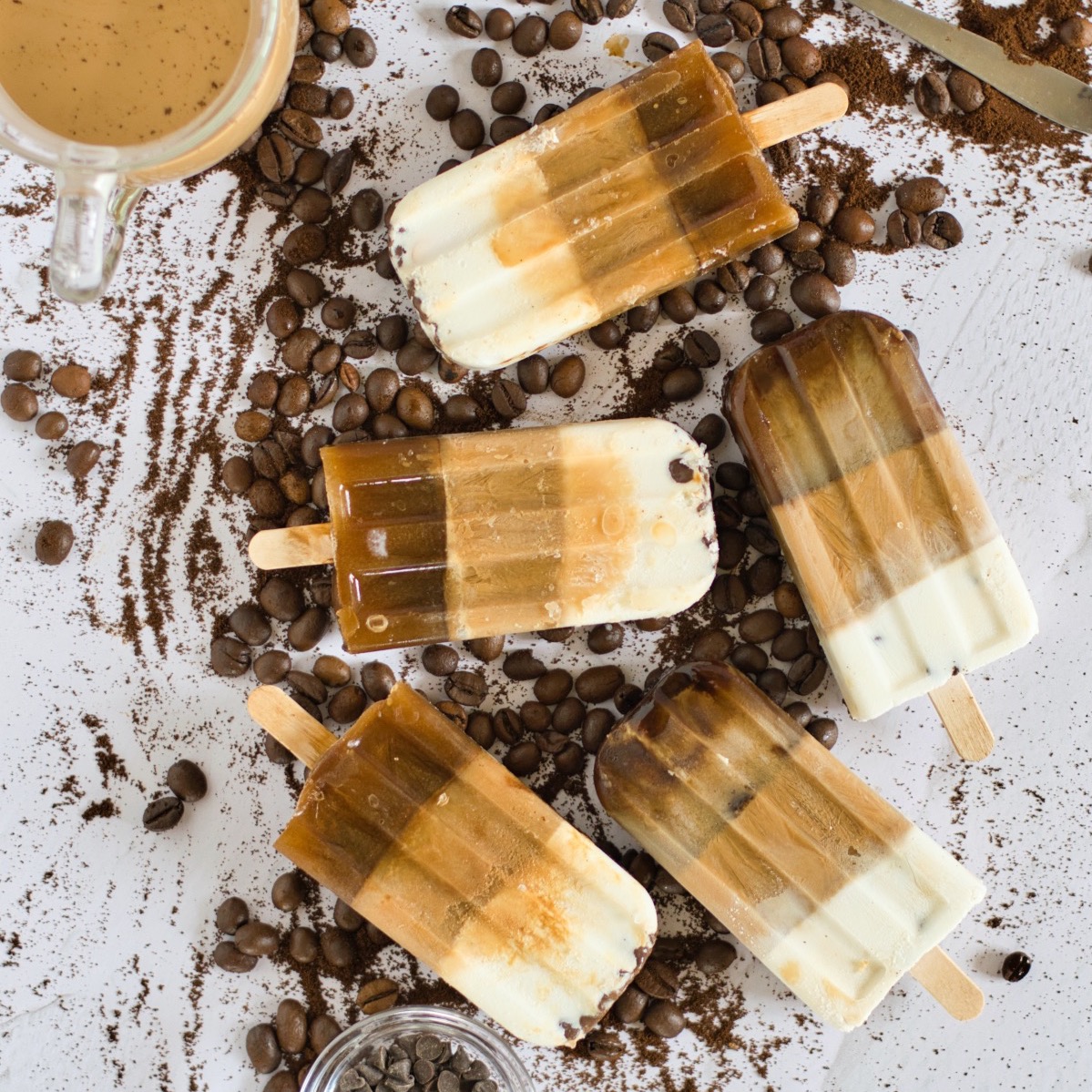 Layered Iced Coffee Popsicles Recipe